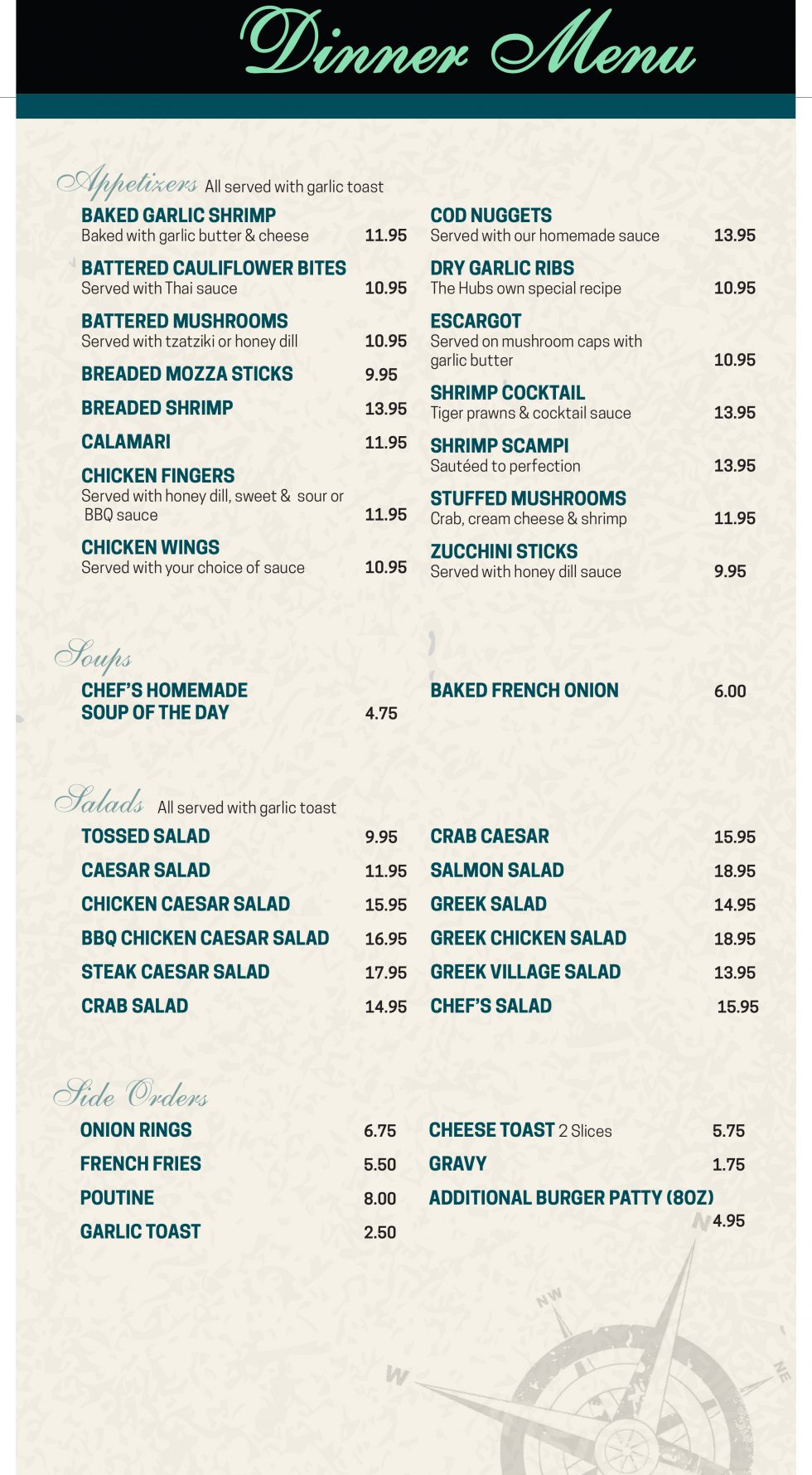 Menu | thehubofthenorth