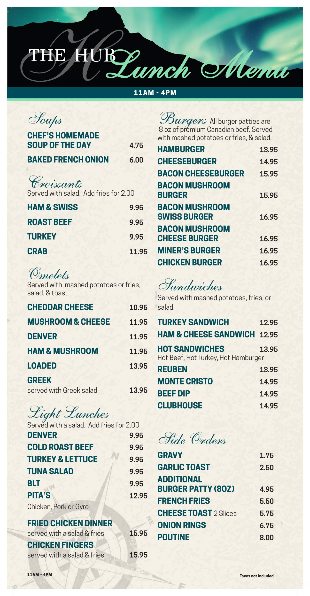 Menu | thehubofthenorth
